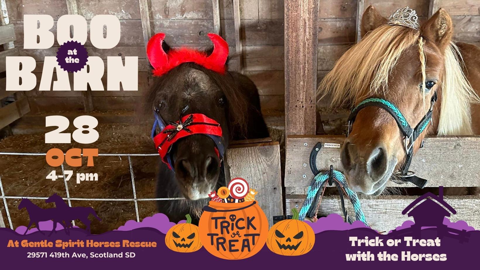 Saturday's Boo at the Barn Trick or Treating Event!